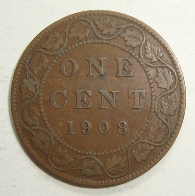 1908 CANADA ONE 1 CENT EDWARD VII LARGE PENNY COIN | eBay