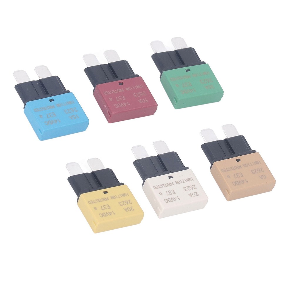 6Pcs Automatic Reset Blade Fuse Assortment Kit E37 ATM Mini Circuit ...