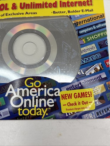 Vintage 1997 America Online AOL CD Packaging Damaged | eBay