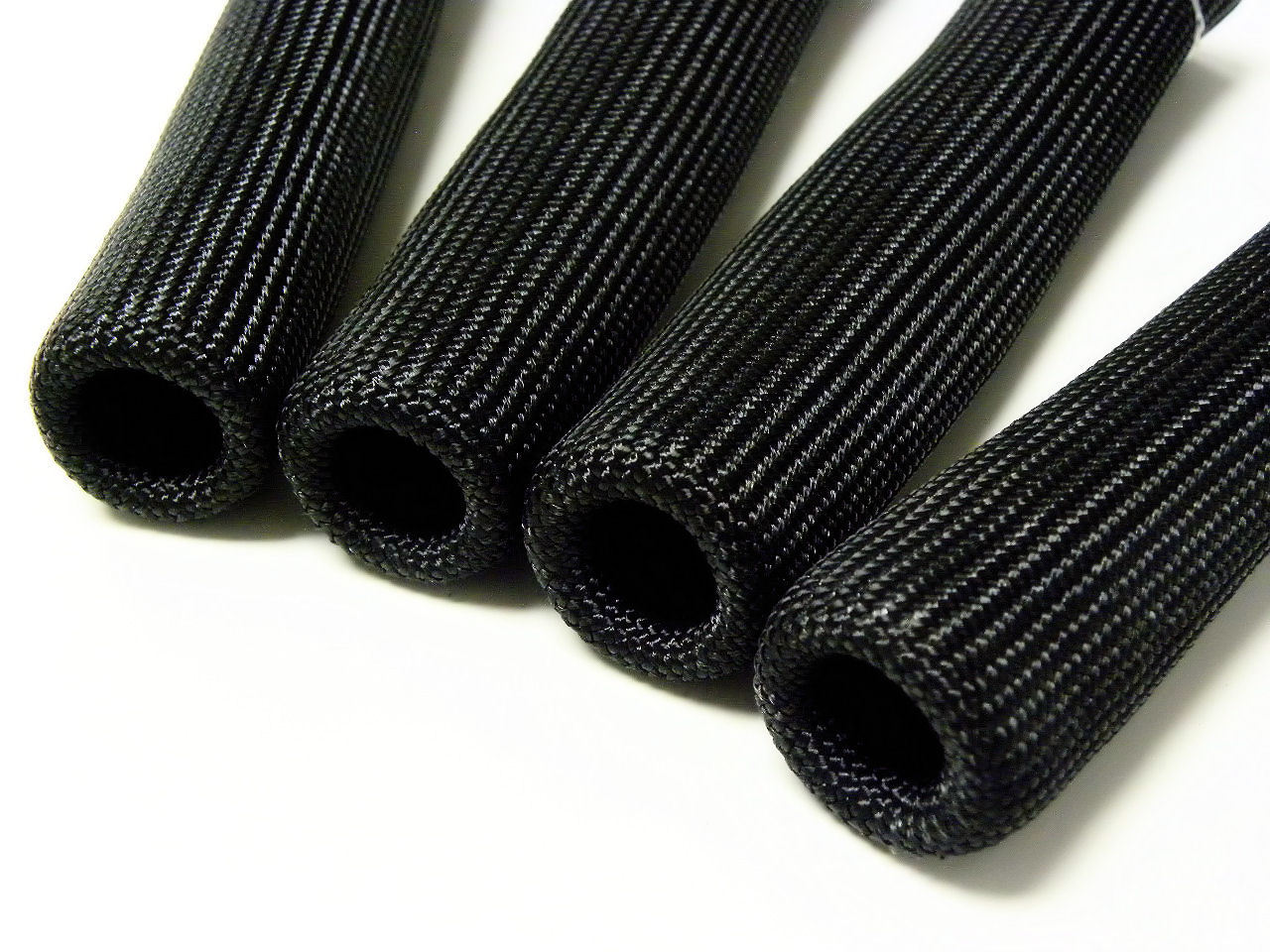 VMS BLACK 8 SPARK PLUG WIRE BOOT HEAT SHIELD PROTECTOR SLEEVE SLEEVING ...