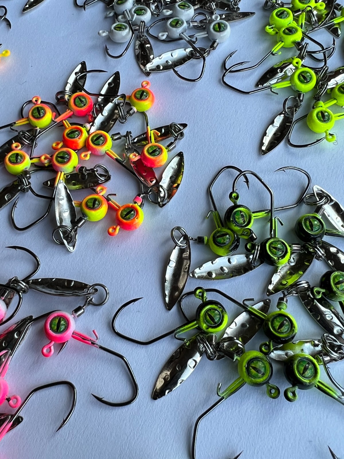 1/16 oz Crappie Jig Underspin Jig Heads Lead Head Fishing Hooks Trout ...