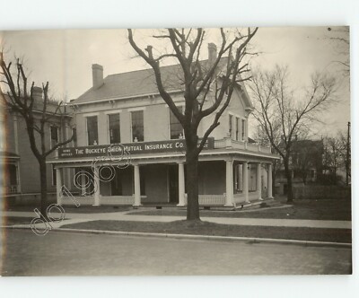 OLD FASHIONED Insurance Company Building In Winter 1900s Press Photo | eBay
