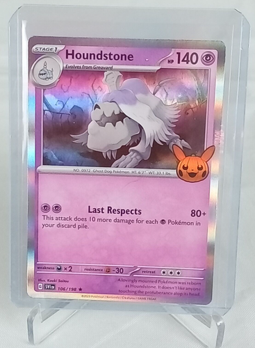 Houndstone 106/198 Rare holo holloween Pokémon Card 2023 | eBay