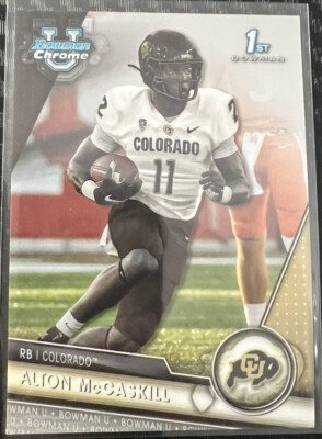 2023 Bowman Chrome University #26 Alton McCaskill 1st Bowman Colorado ...