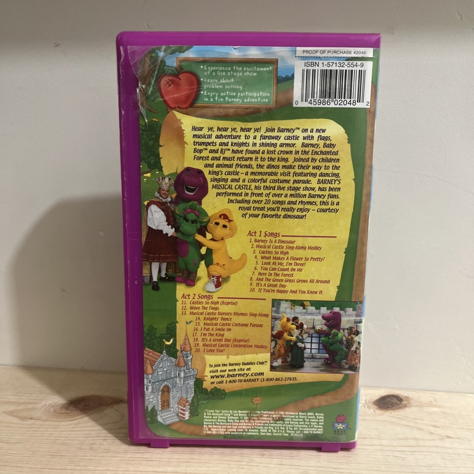 Barney's Musical Castle: Live! VHS 2001 Never Seen On TV Kids Sing ...