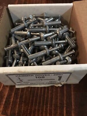 100 Nova Fastener Zinc Hammer Drives, 1/4 X 1 Inch | eBay