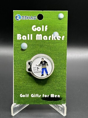 Funny Golf Ball Marker with Magnetic Hat Clip, “ Tap Tap Taparoo” Happy ...