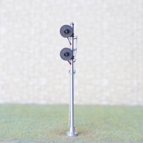 1 x HO scale searchlight signal model railroad steel block 2 heads 3 ...