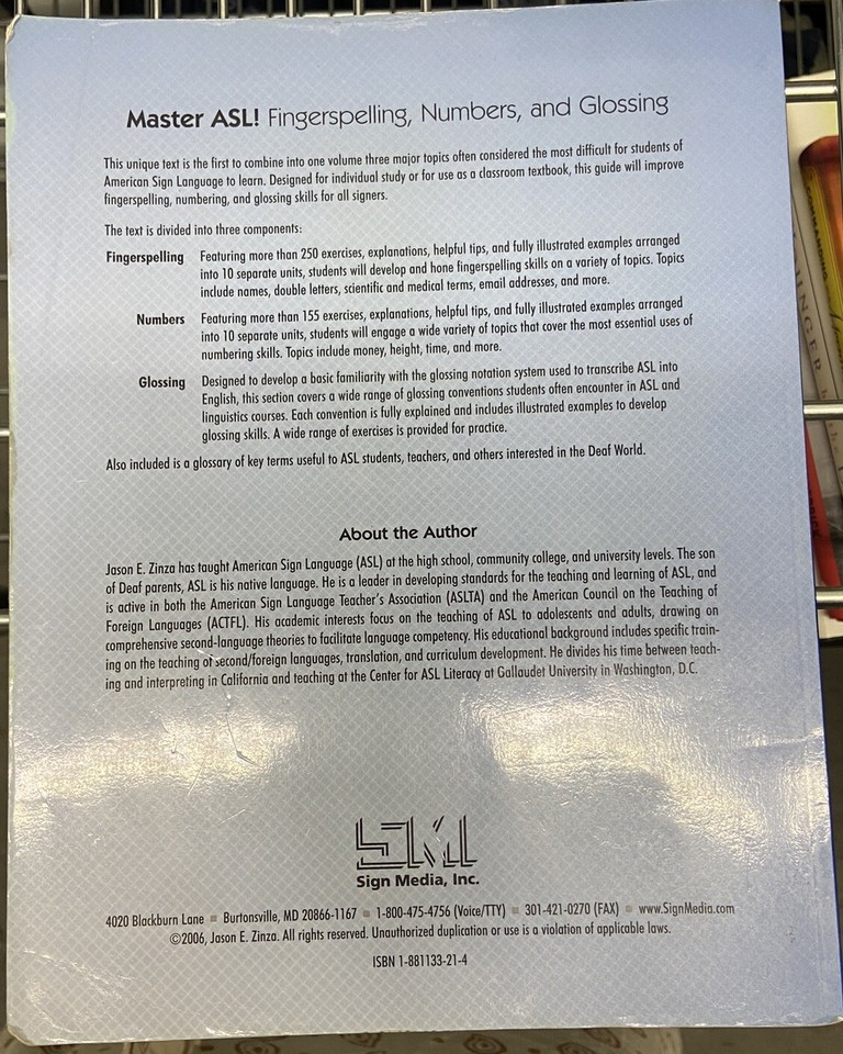 Master ASL: Fingerspelling Numbers And Glossing by Jason E. Zinza ...