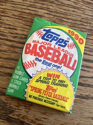 1990 TOPPS BASEBALL CARD PACK FACTORY SEALED | eBay