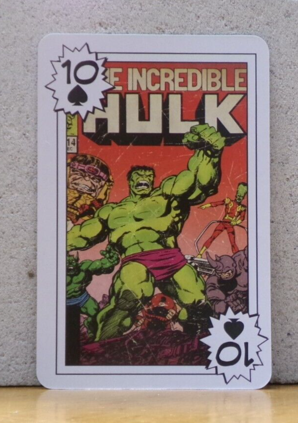 THE HULK 10 OF SPADES UNIVERSAL STUDIOS MARVEL COMICS TRADING PLAYING ...