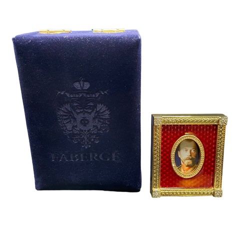 Faberge Imperial Red Jeweled and Enameled Coronation Nicholas II Photo ...