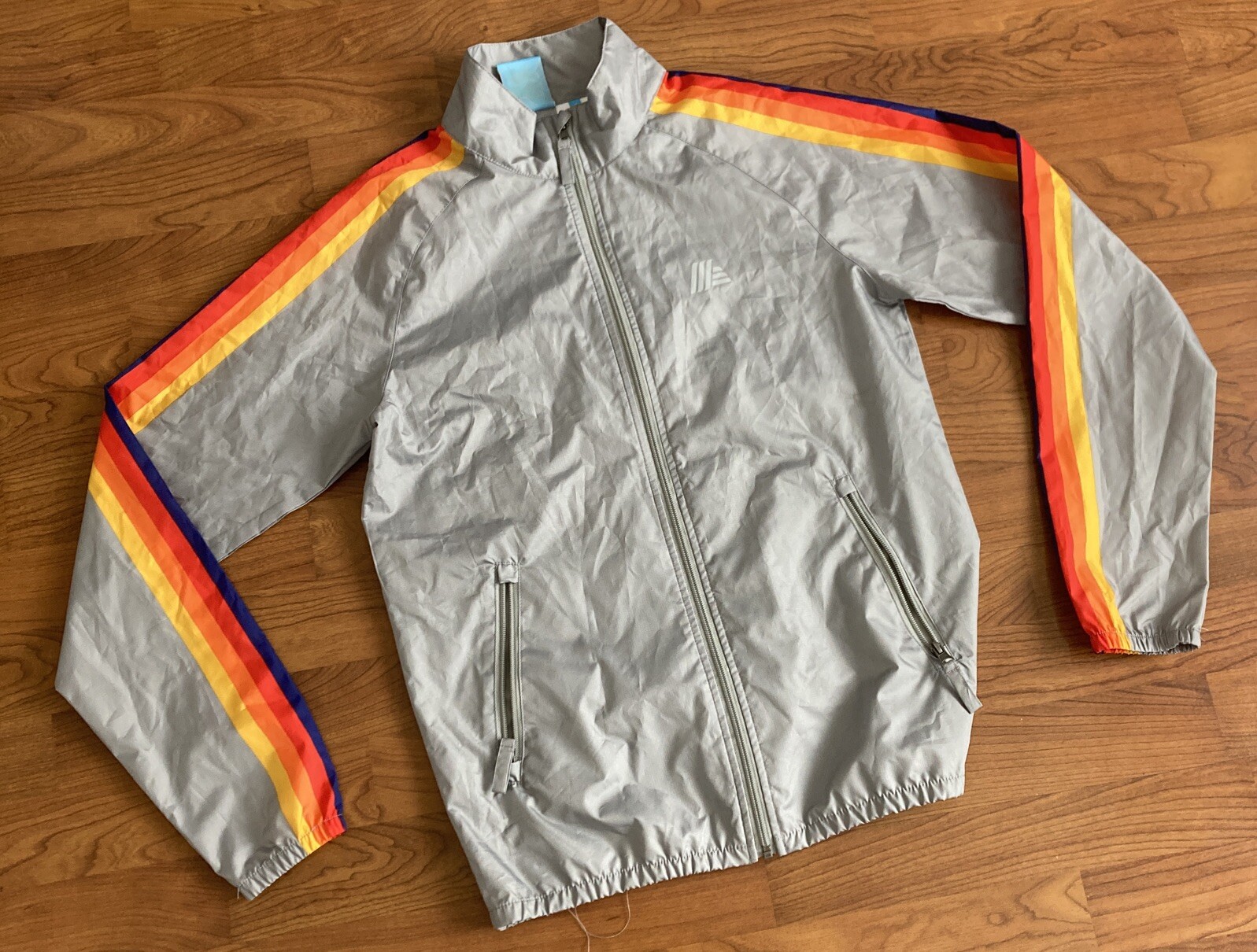 ALDI jacket Small Capsule Collection Gray Windbreaker silver Zip | eBay