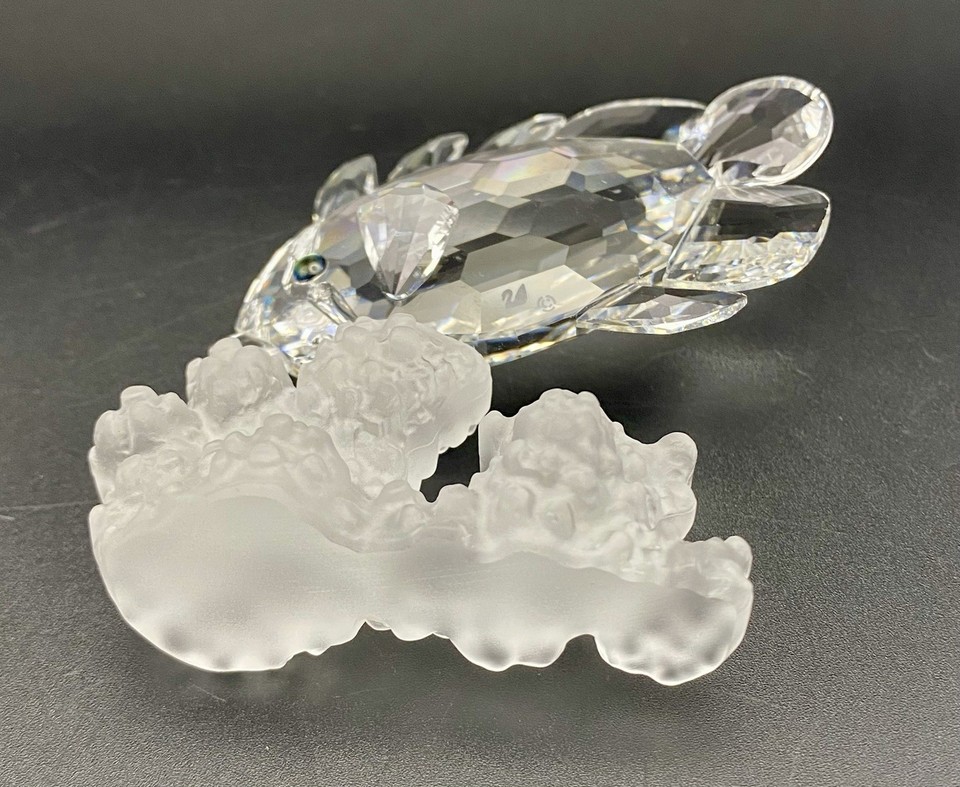 VTG Swarovski Crystal BUTTERFLY FISH & CORAL Figurine Swan Logo Made In ...