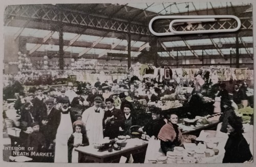 Old Postcard of Interior of Neath Market, Neath | eBay