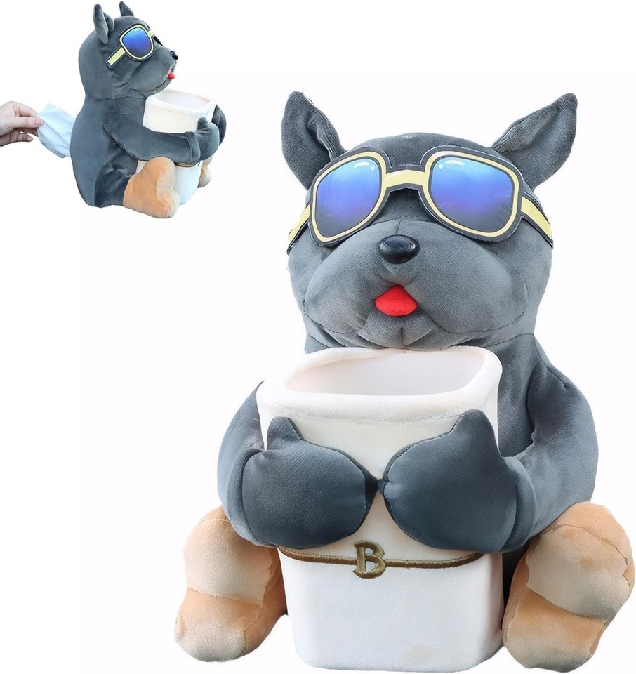Multifunctional Trash Can & Storage Box, Cute Animal Tissue Holder, Car ...