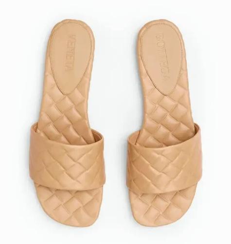 NEW Bottega Veneta Amy Leather Slides Beige 40 EU / 9 US $890 Retail | eBay