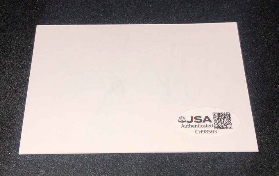 Christian Bale Signed Bruce Wayne Business Card Autograph JSA COA ...
