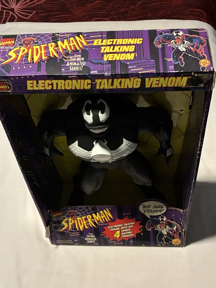 GIANT 17" 1997 VENOM Marvel Spiderman Big Time Action Hero Toy Biz ...