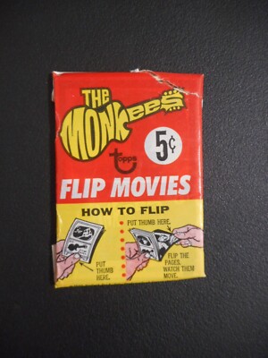 1967 MONKEES FLIP MOVIES BOOK PACK TOPPS (TORN) | eBay