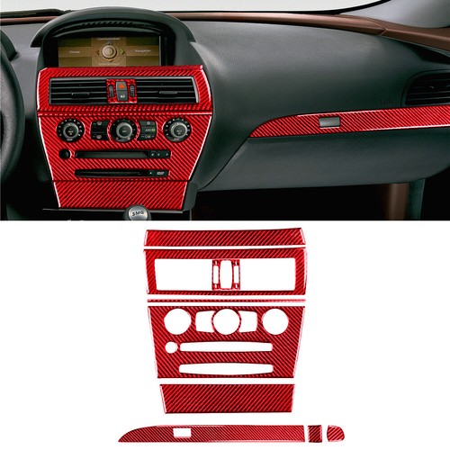 34pcs Red Carbon Fiber Full Interior Sticker Trim Set For BMW 650i ...