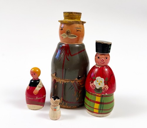 vintage Grey Family Poland Nesting Dolls Polish Nesting Doll man men | eBay