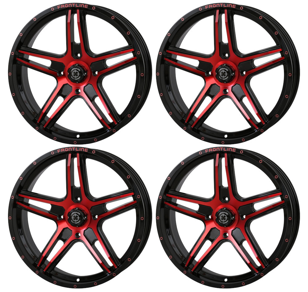 4 ATV/UTV Wheels Set 22in Frontline 505 Red 4/137 4+2.5 HP1K | eBay