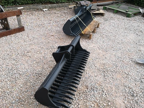 2-3 Ton Excavator Riddle Rake Bucket Lawn Rake Stone Rake | eBay