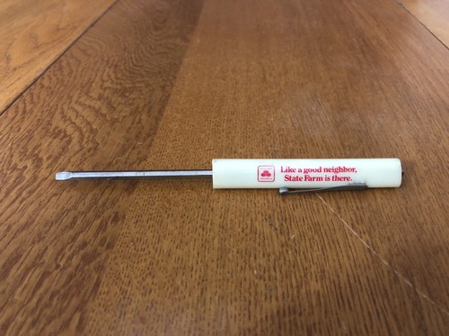 VINTAGE STATE FARM INSURANCE ELECTRONICS ADVERTISING SCREWDRIVER ...