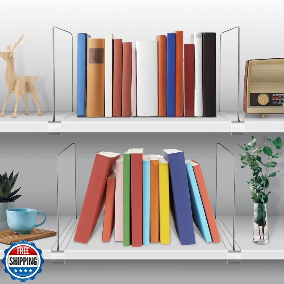 OMGelic Acrylic Shelf Dividers for Closet Organization 6PCS Close | eBay