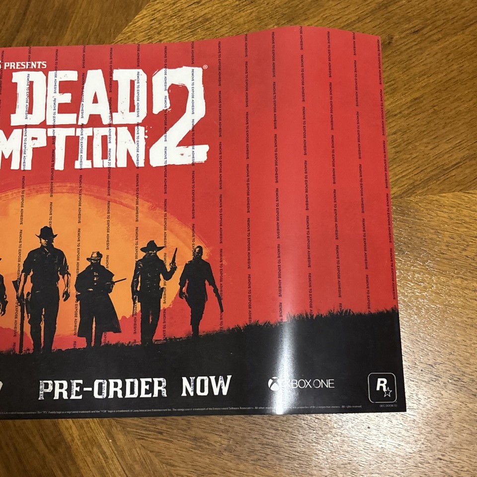 Red Dead Redemption 2 2017 Pre-Order GameStop Poster Rockstar Games ...