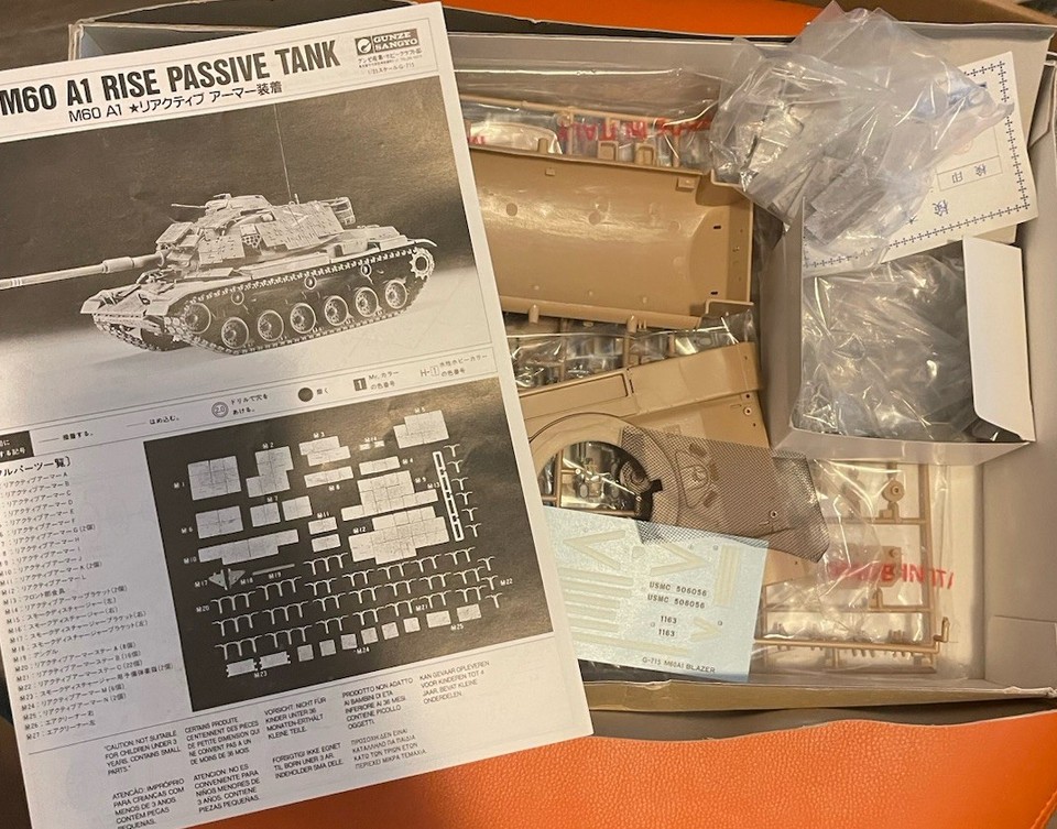 1/35 M60A1 PATTON w/RISE PASSIVE ARMOR GUNZE SANGYO With Lots Of Metal Parts New | eBay
