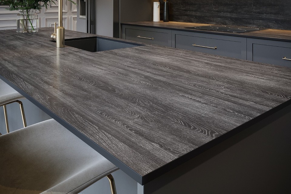 BLACK OAK Compact Laminate Kitchen Worktop Bath Splashback 6-12mm Not ...
