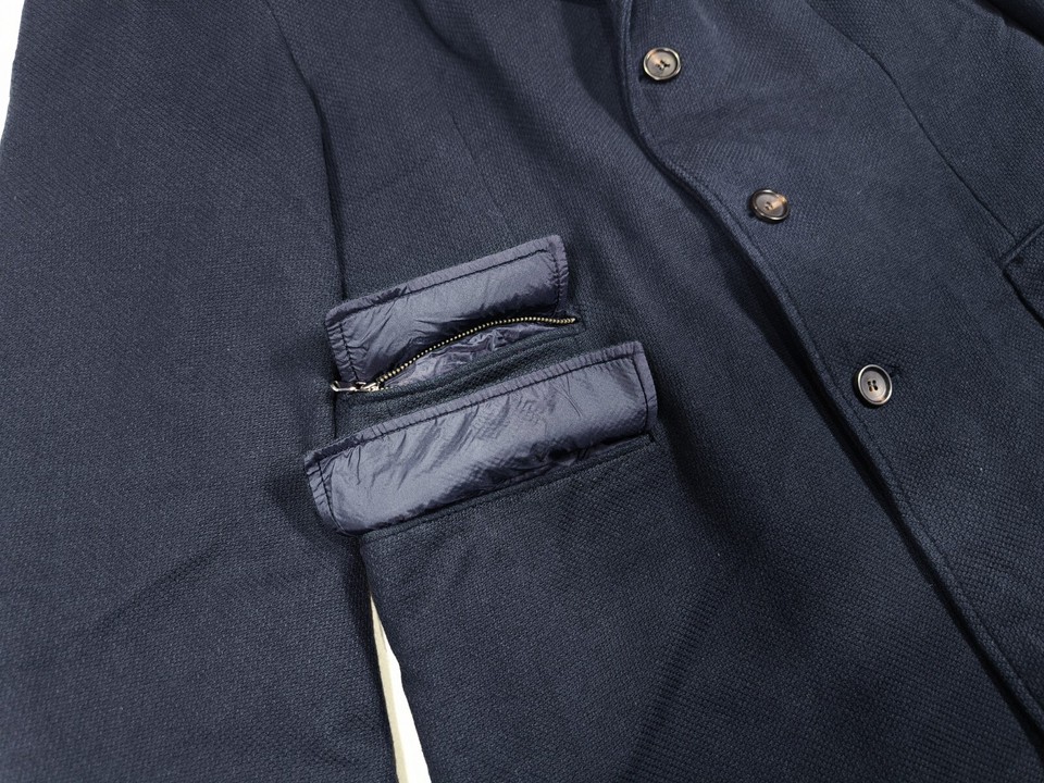 Pal Zileri Lab Padded Navy Wool Cotton Coat Size 46 | eBay