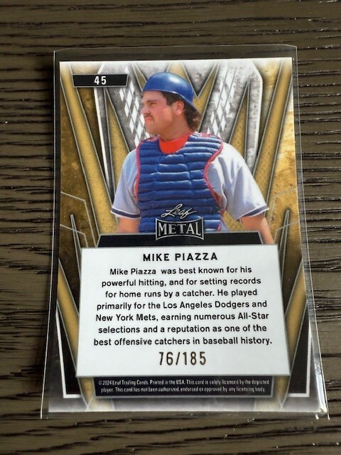 2024 Leaf Metal Prismatic Silver #45 Mike Piazza 76/185 | eBay