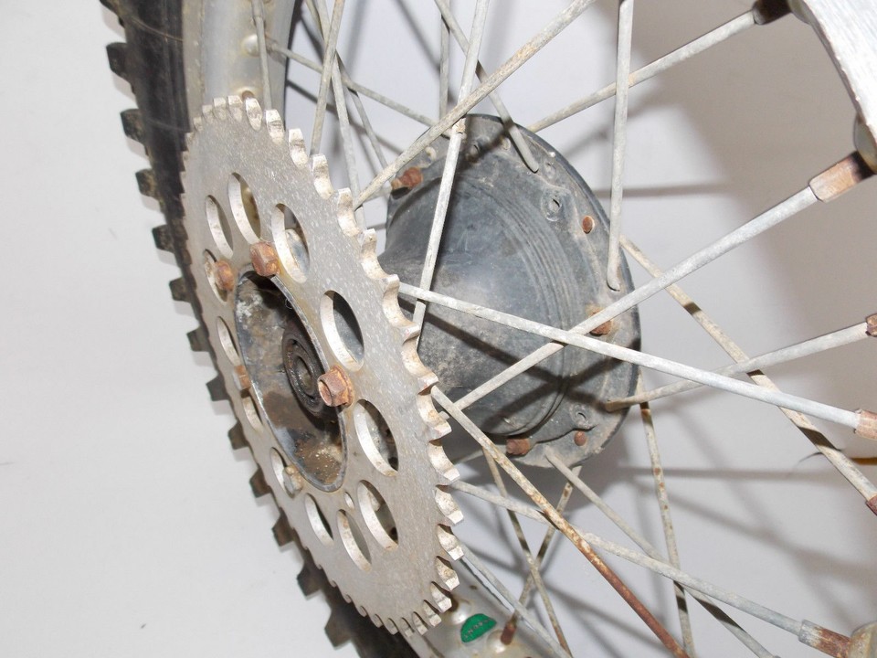 1970'S CAGIVA REAR WHEEL 36 SPOKES HUB TIRE 18"-1.85 RIM AKRONT 47T ...