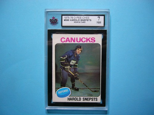 1975/76 O-PEE-CHEE NHL HOCKEY CARD #396 HAROLD SNEPSTS ROOKIE KSA 7 NM ...