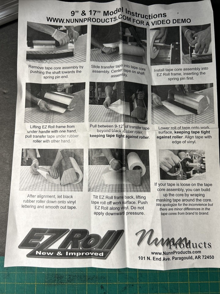 9” TO 17” ROLL TAPE APPLICATOR / HAND HELD PREMASK TRANSFER PAPER ...