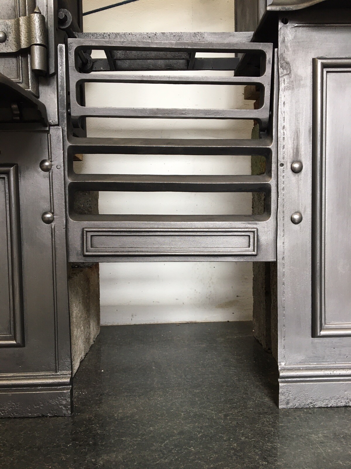 Restored Antique Cast Iron Victorian Kitchen Cooking Range Fireplace ...