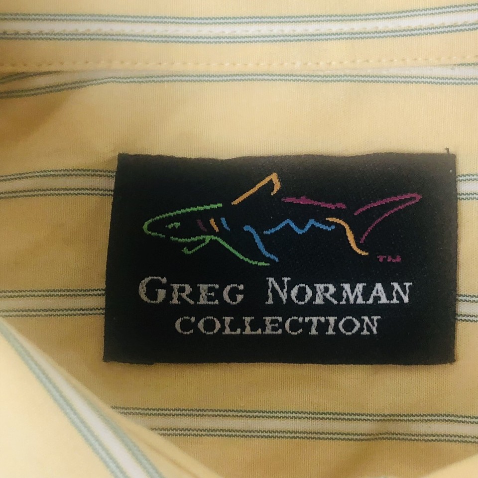 GREG NORMAN SIZE MED 100% COTTON LONG SLEEVE DRESS SHIRT | eBay