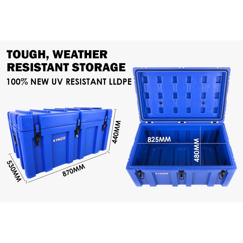 Adventure Kings 156L Storage Travel Camping tough box Weather Resistant ...