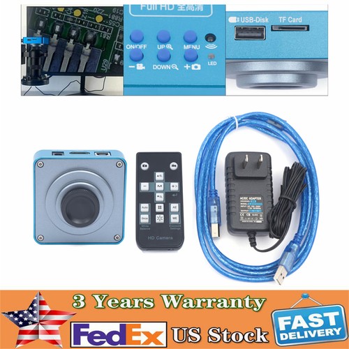 New HD 1080p HDMI Industrial Digital Video Microscope Camera C Mount ...
