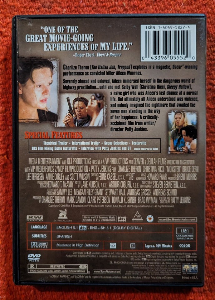 Monster - DVD - Charlize Theron Christina Ricci Bruce Dern - MINT | eBay