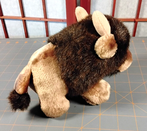 Buffalo Bison Plush Two Tone Brown Tan Maine Tail No Tag 5.5" High Toy ...