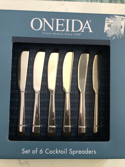 ONEIDA Nocha 6 Cocktail Spreaders Stainless Steel for sale online | eBay