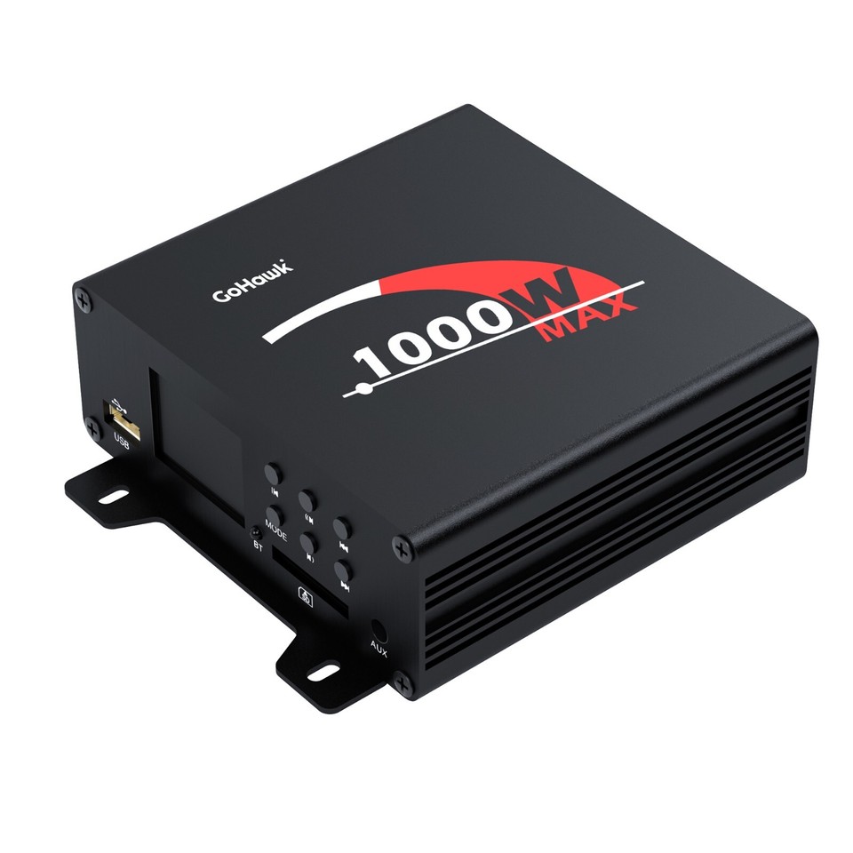 1000W Amp Motorcycle ATV UTV RZR Bluetooth Audio Stereo Radio System ...