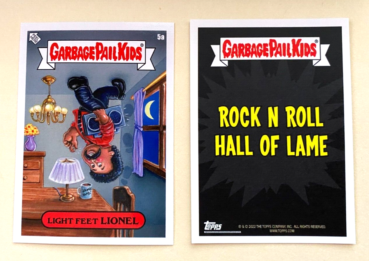 2022 GARBAGE PAIL KIDS ROCK N ROLL HALL OF LAME LIGHT FEET LIONEL 5a | eBay