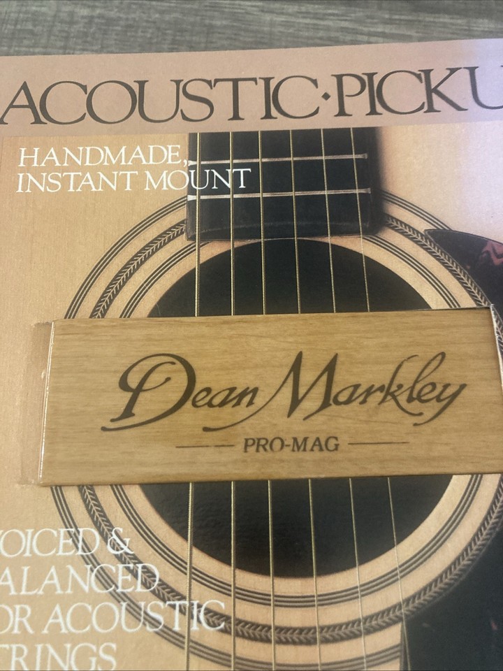 Dean Markley Pro-mag Acoustic Guitar Sound Hole Wooden Pickup in the ...