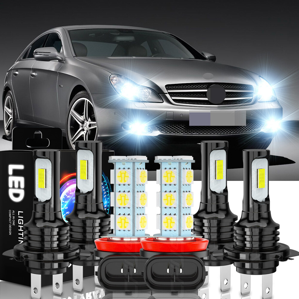 For Mercedes-Benz CLS550 2007 2008 2009-2011 - 6X LED Headlight+Fog ...