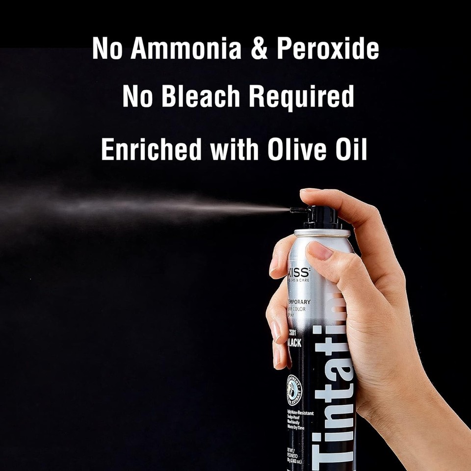 BL Kiss Tintation Temporary Color Spray Black 2.82oz---2 PACK | eBay